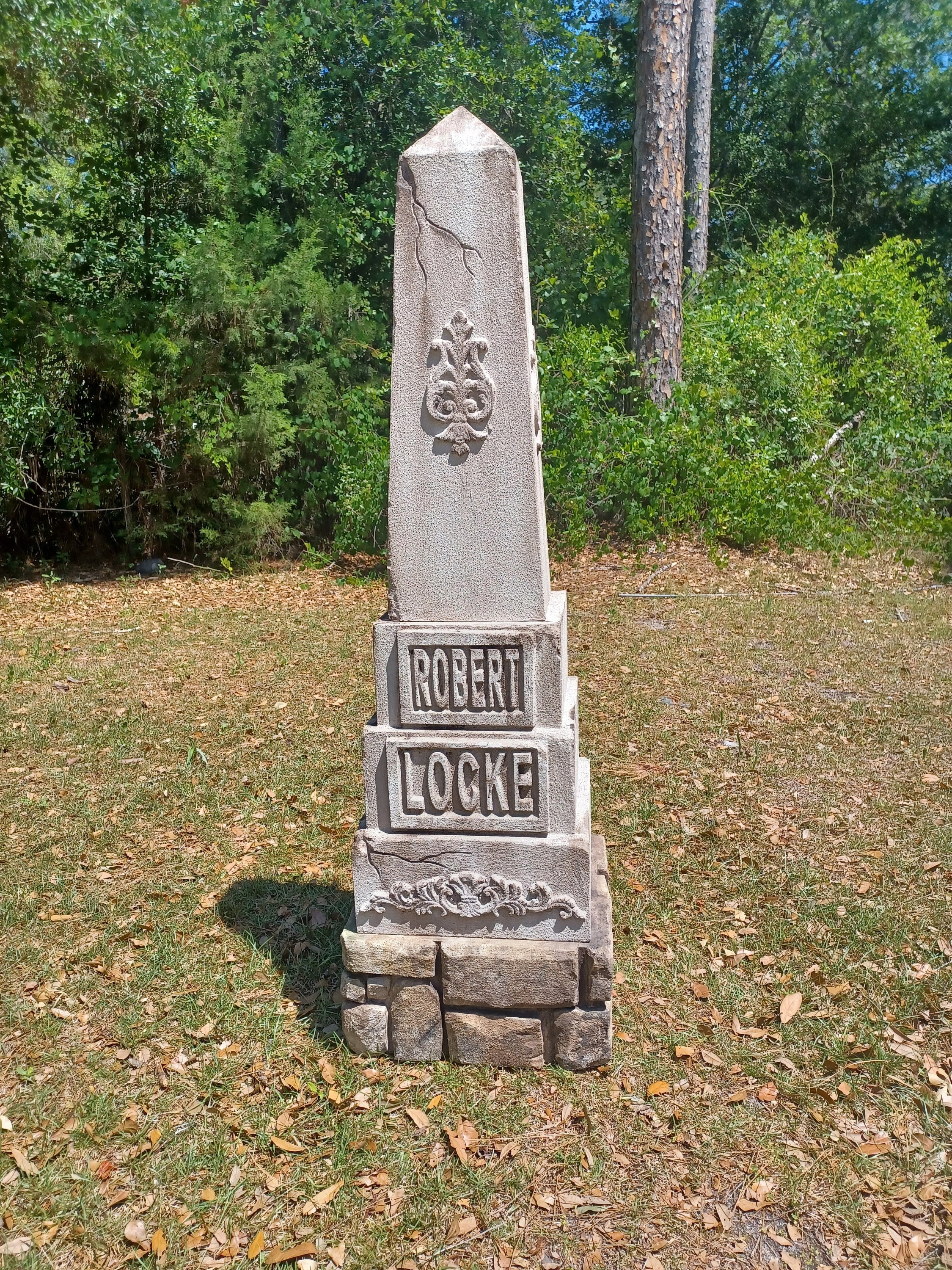 Personalized 6' Tall Obelisk Tombstone: Halloween Cemetery Prop - Etsy