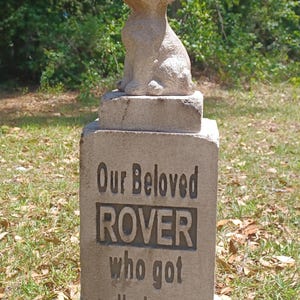 Rover Dog Tombstone Handmade Halloween Prop Decoration, Pet Cemetery ...