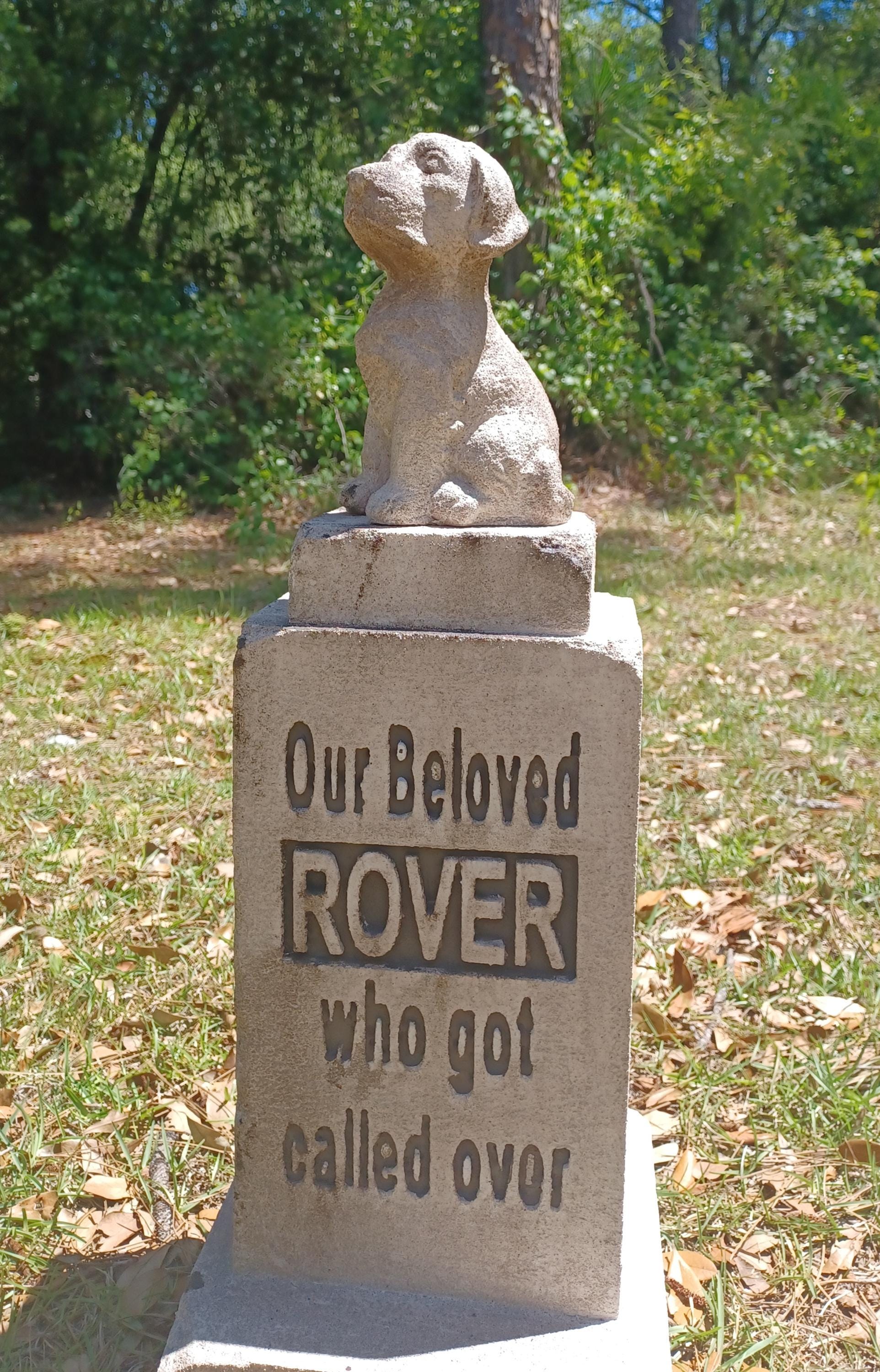Rover Dog Tombstone Handmade Halloween Prop Decoration, Pet Cemetery ...