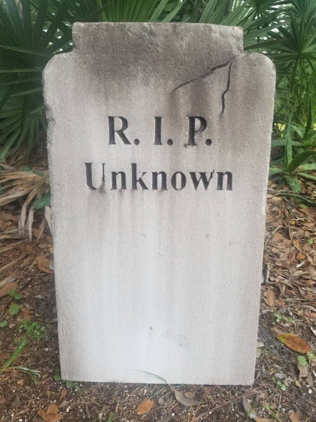 RIP UNKNOWN Tombstone Authentic Hand Made Tombstone Halloween Prop ...