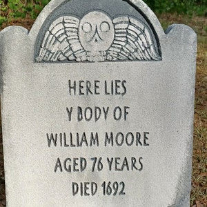 William Moore Plymouth Pilgrim Authentic Handmade Halloween Tombstone ...