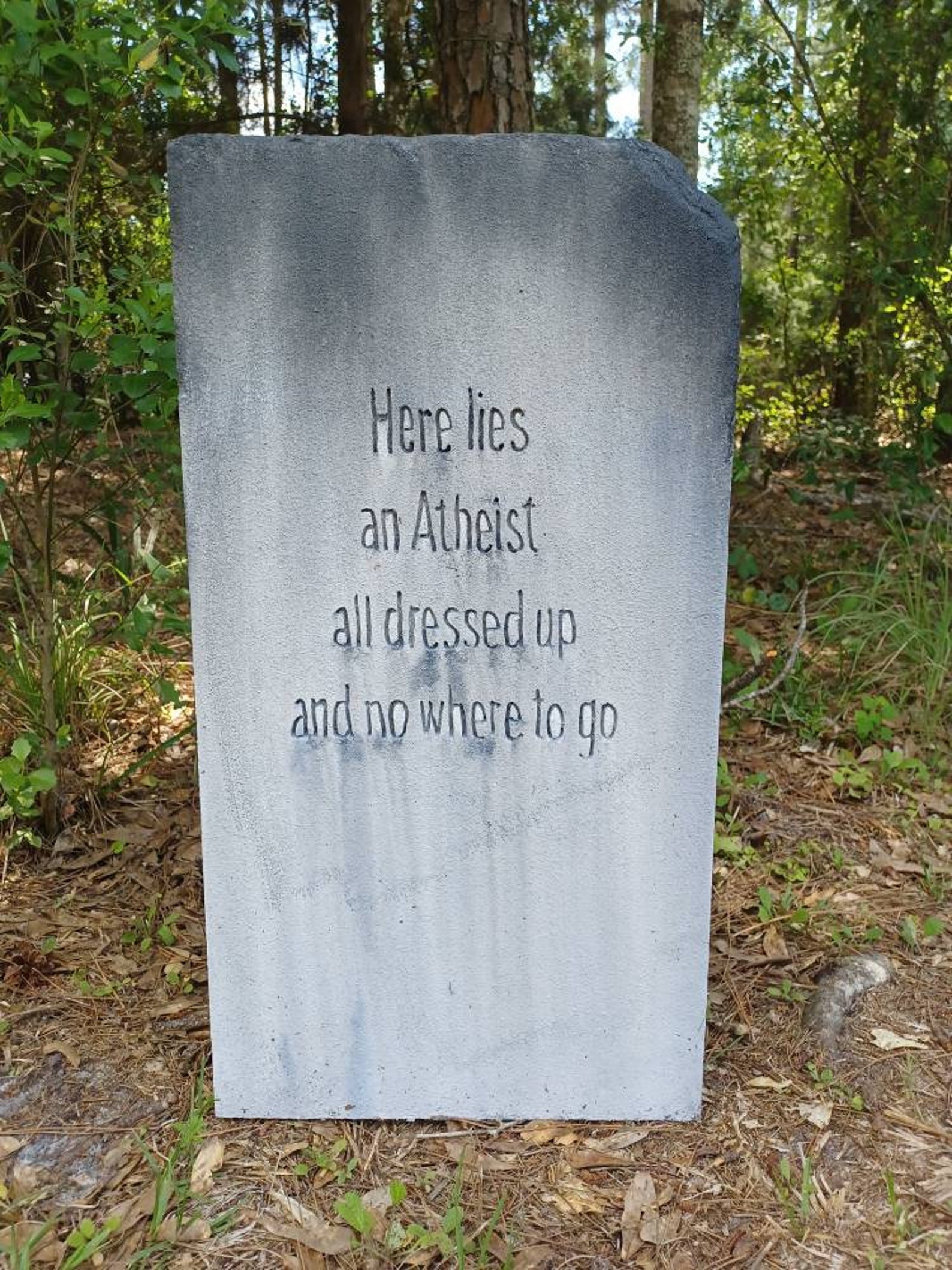ATHEIST Authentic Handmade Halloween Tombstone Prop Halloween - Etsy