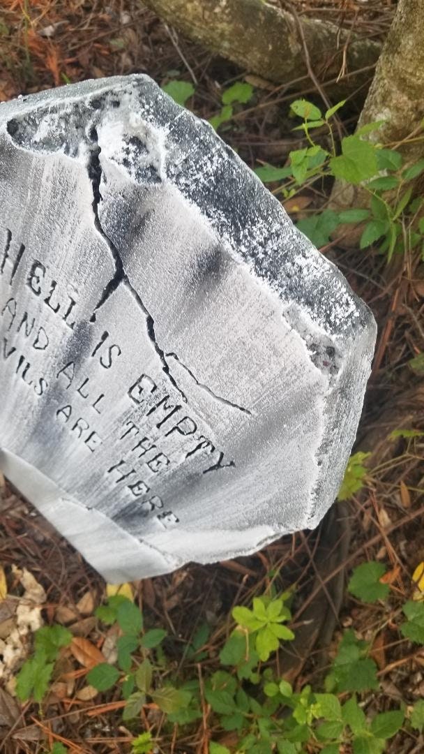 Hell is... Authentic Handmade Halloween Tombstone Prop | Etsy