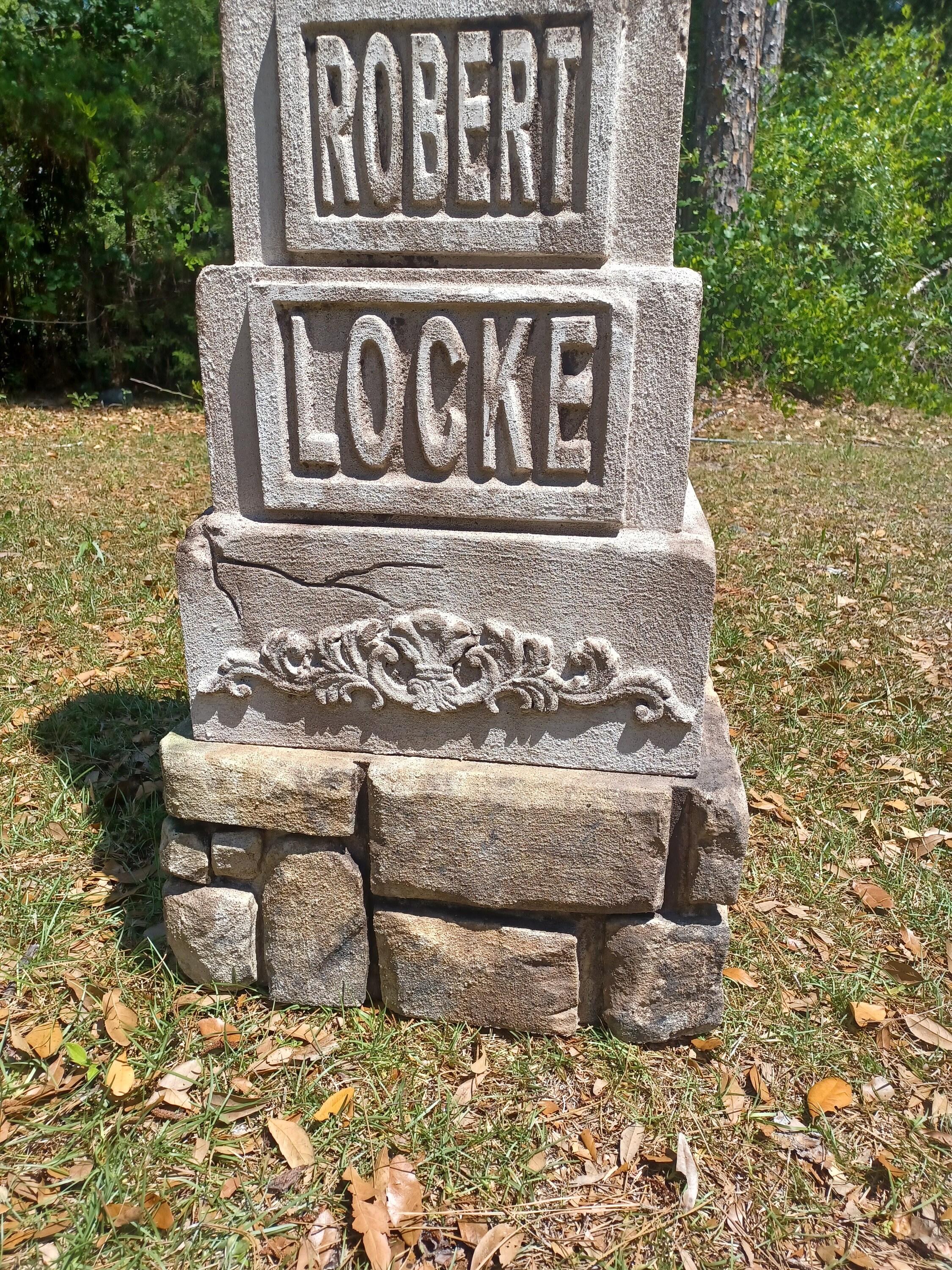 Personalized 6' Tall Obelisk Tombstone: Halloween Cemetery Prop - Etsy