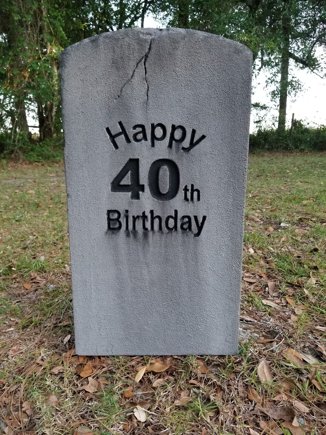 Happy 40th Birthday Tombstone Prop Cemetery Gravestone Halloween Decor ...