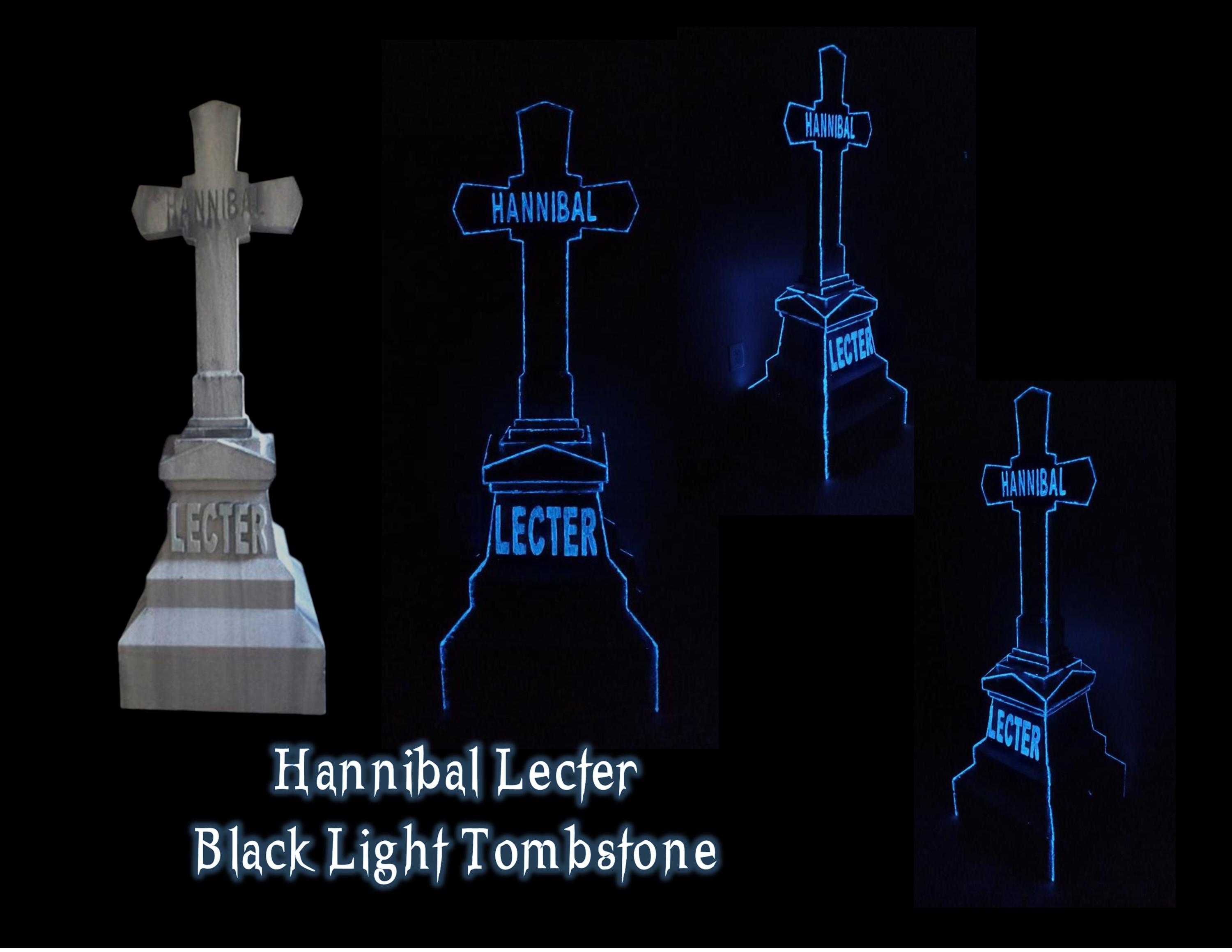 Personalized Halloween Tombstone: 5' Black Light Reactive Obelisk Prop ...