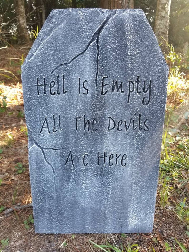Hell Is... Authentic Handmade Halloween Tombstone Prop - Etsy
