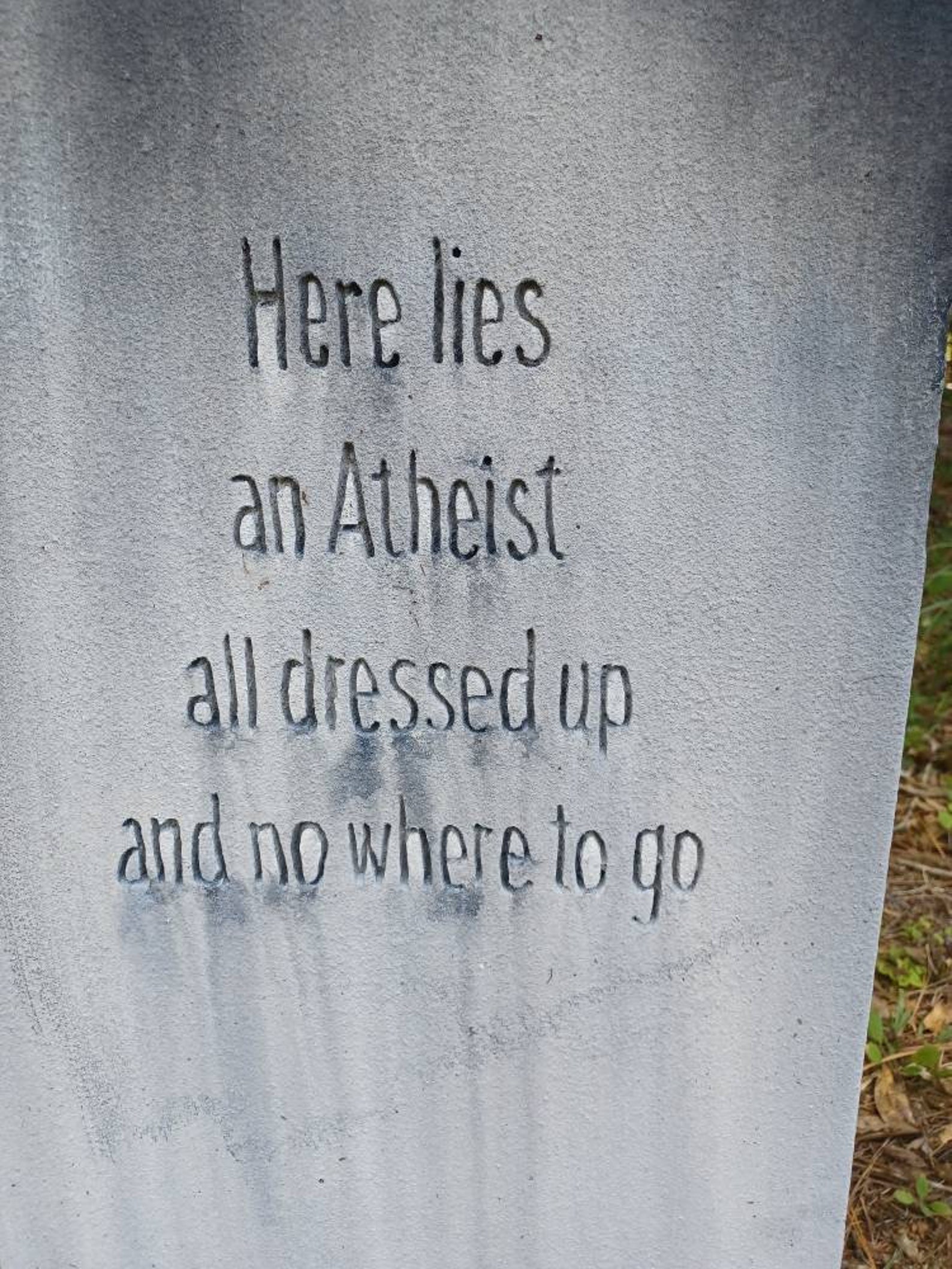 ATHEIST Authentic Handmade Halloween Tombstone Prop Halloween - Etsy