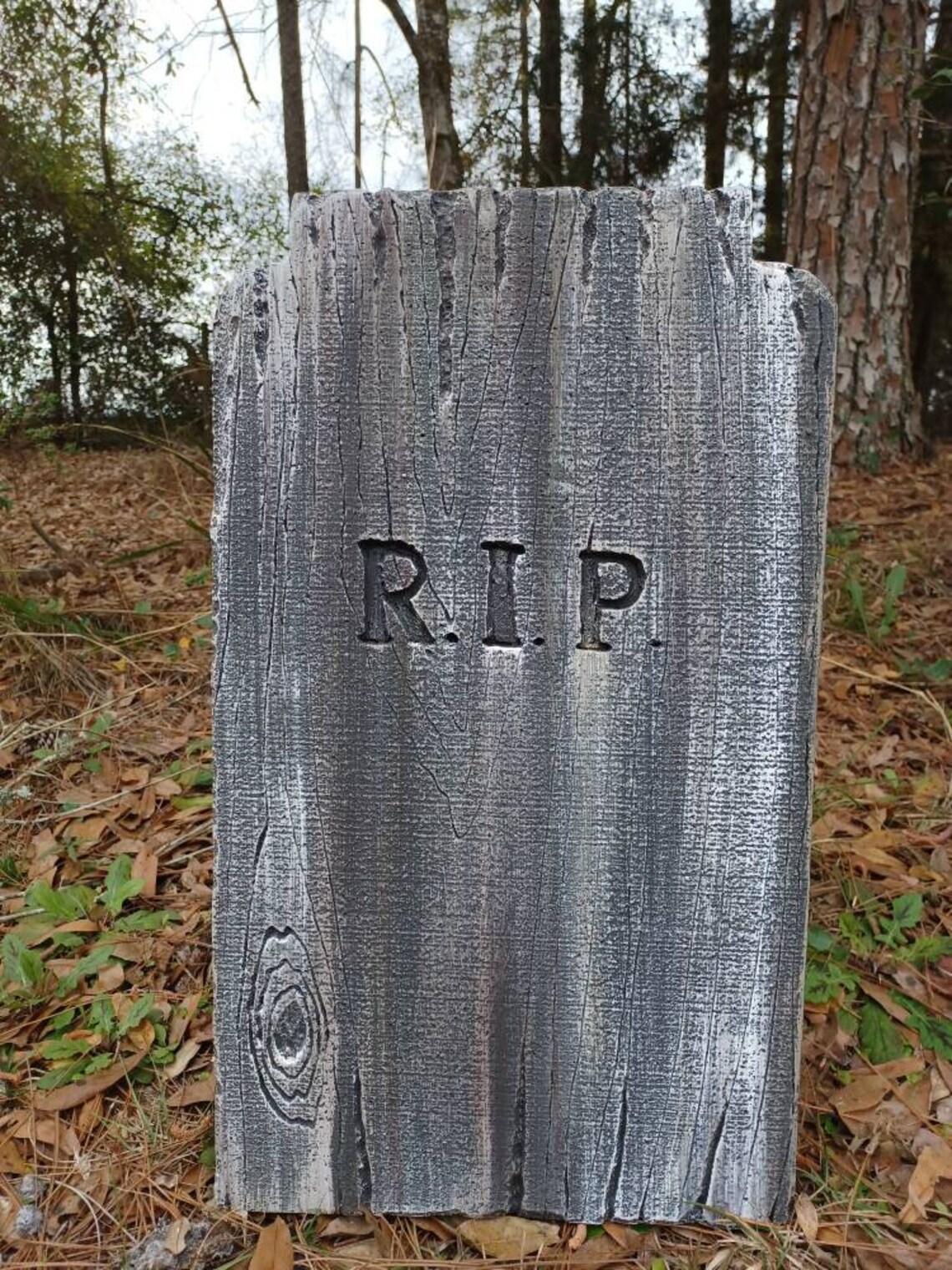 RIP (wood Look) Wooden Authentic Handmade Halloween Tombstone Prop ...