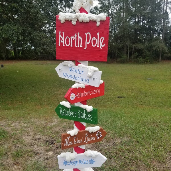 North Pole Sign - Etsy