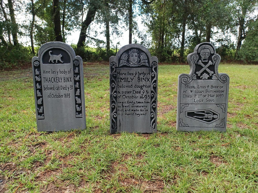 Hocus Pocus Tombstones Set: Handmade Halloween Movie Props - Etsy