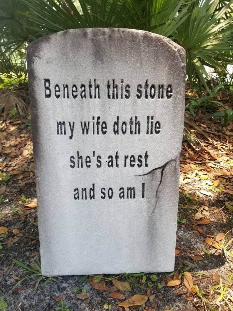 Handmade Halloween Tombstone Prop: Engraved Cemetery Gravestone Yard ...