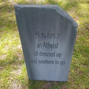 ATHEIST Authentic Handmade Halloween Tombstone Prop Halloween Decor ...