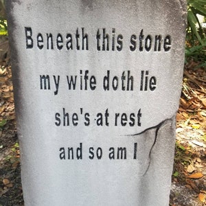 Handmade Halloween Tombstone Prop: Engraved Cemetery Gravestone Yard ...