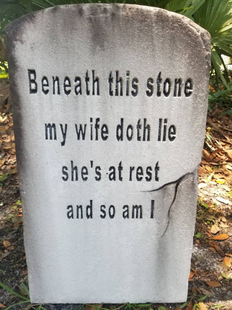 Handmade Halloween Tombstone Prop: Engraved Cemetery Gravestone Yard ...