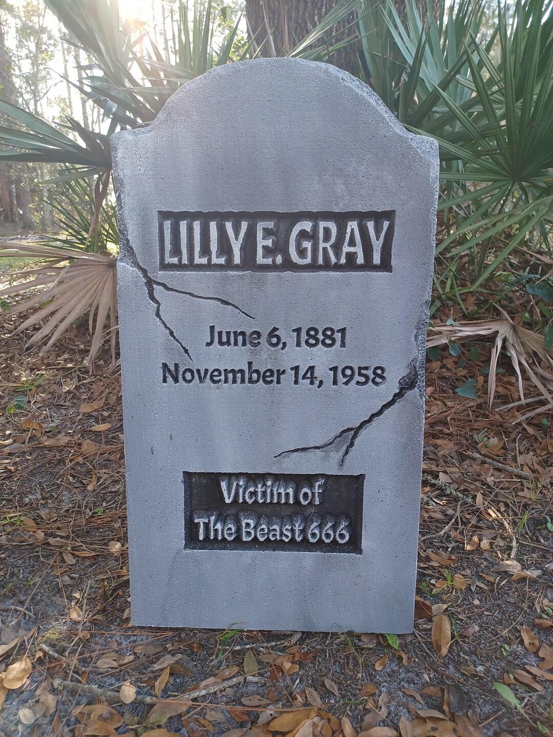 Handmade Lilly E. Gray Tombstone: Halloween Outdoor Decor Prop - Etsy