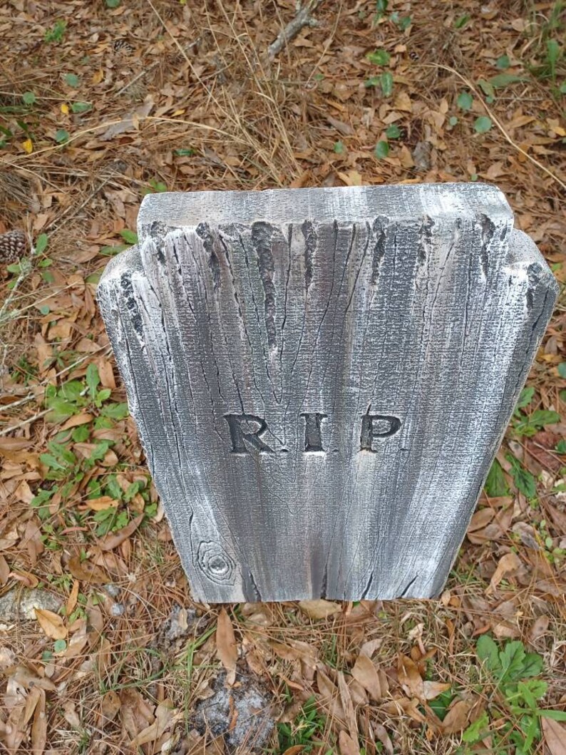 RIP wood Look Wooden Authentic Handmade Halloween Tombstone - Etsy