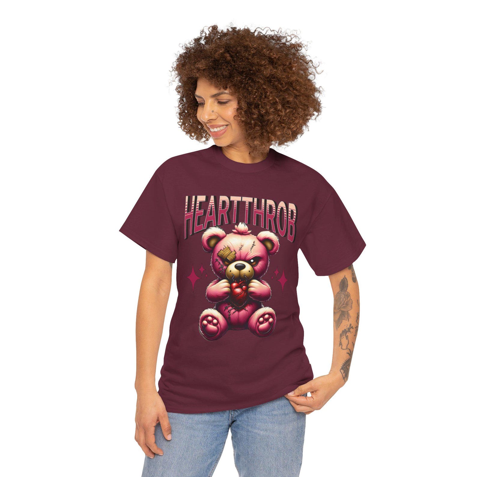 Heartthrob Teddy Bear Holding a Heart T-shirt Halloween T-shirt Gildan ...