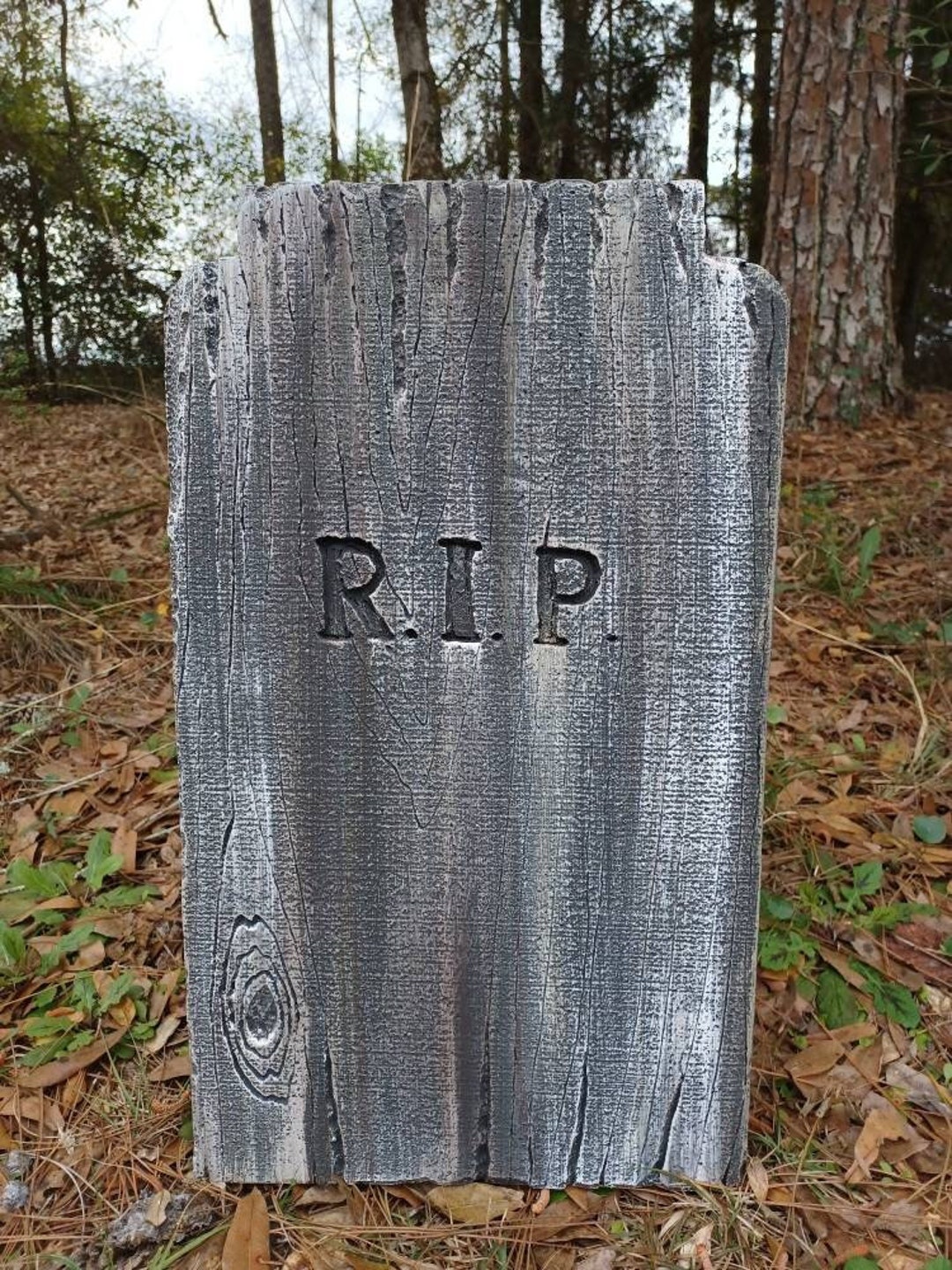 RIP (wood Look) Wooden Authentic Handmade Halloween Tombstone Prop ...