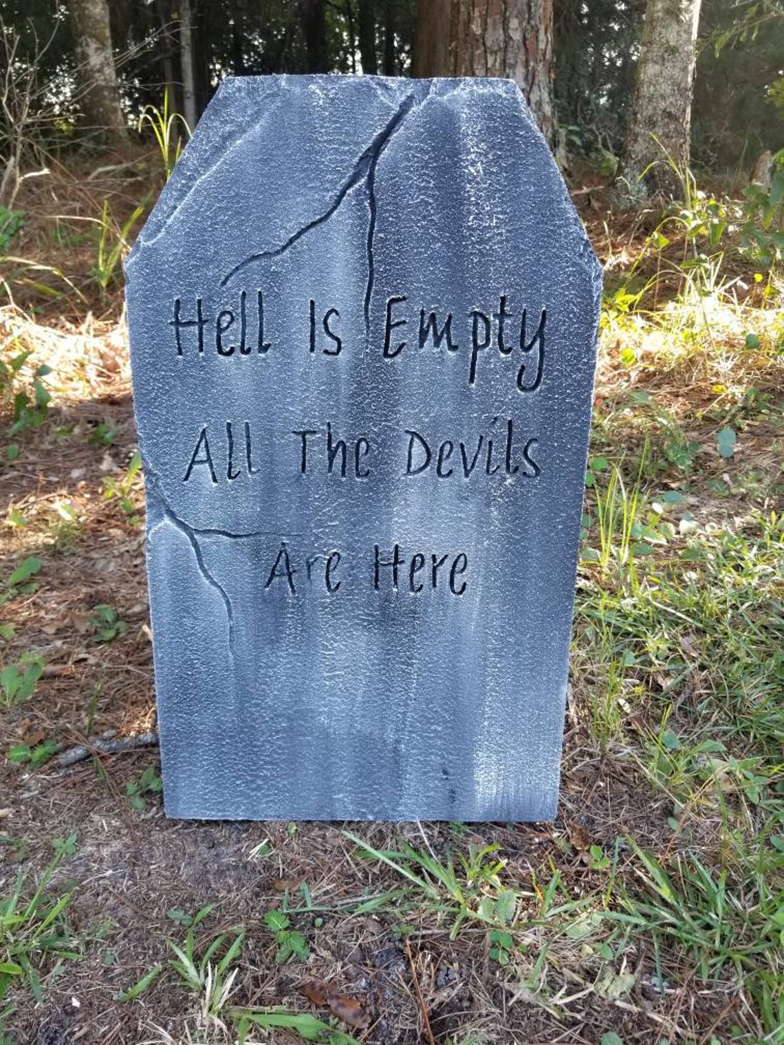 Hell Is... Authentic Handmade Halloween Tombstone Prop - Etsy