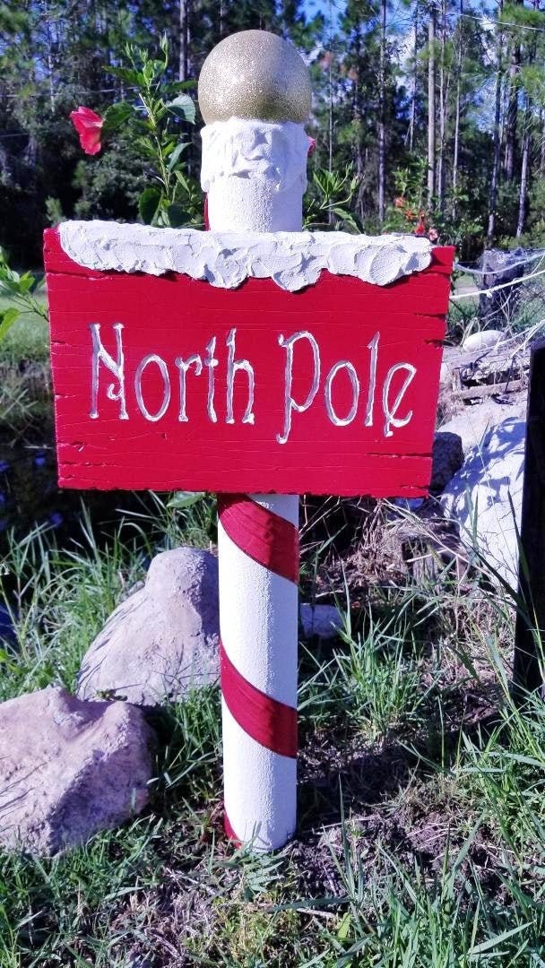 RED Christmas North Pole Signpost Christmas Decor Christmas - Etsy Canada