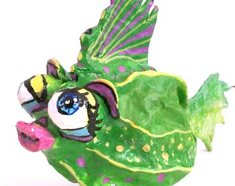 Paper mache fish | Etsy