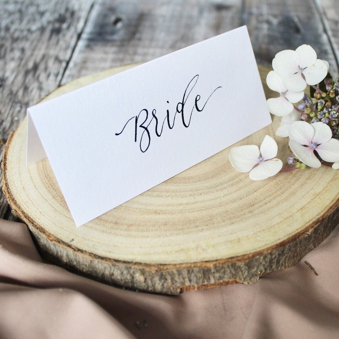 Handwritten Place Cards // Place Names Place Settings for - Etsy