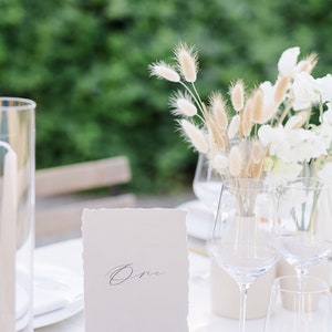 Table Numbers on Handmade Paper // Table Names, Signs for Weddings ...