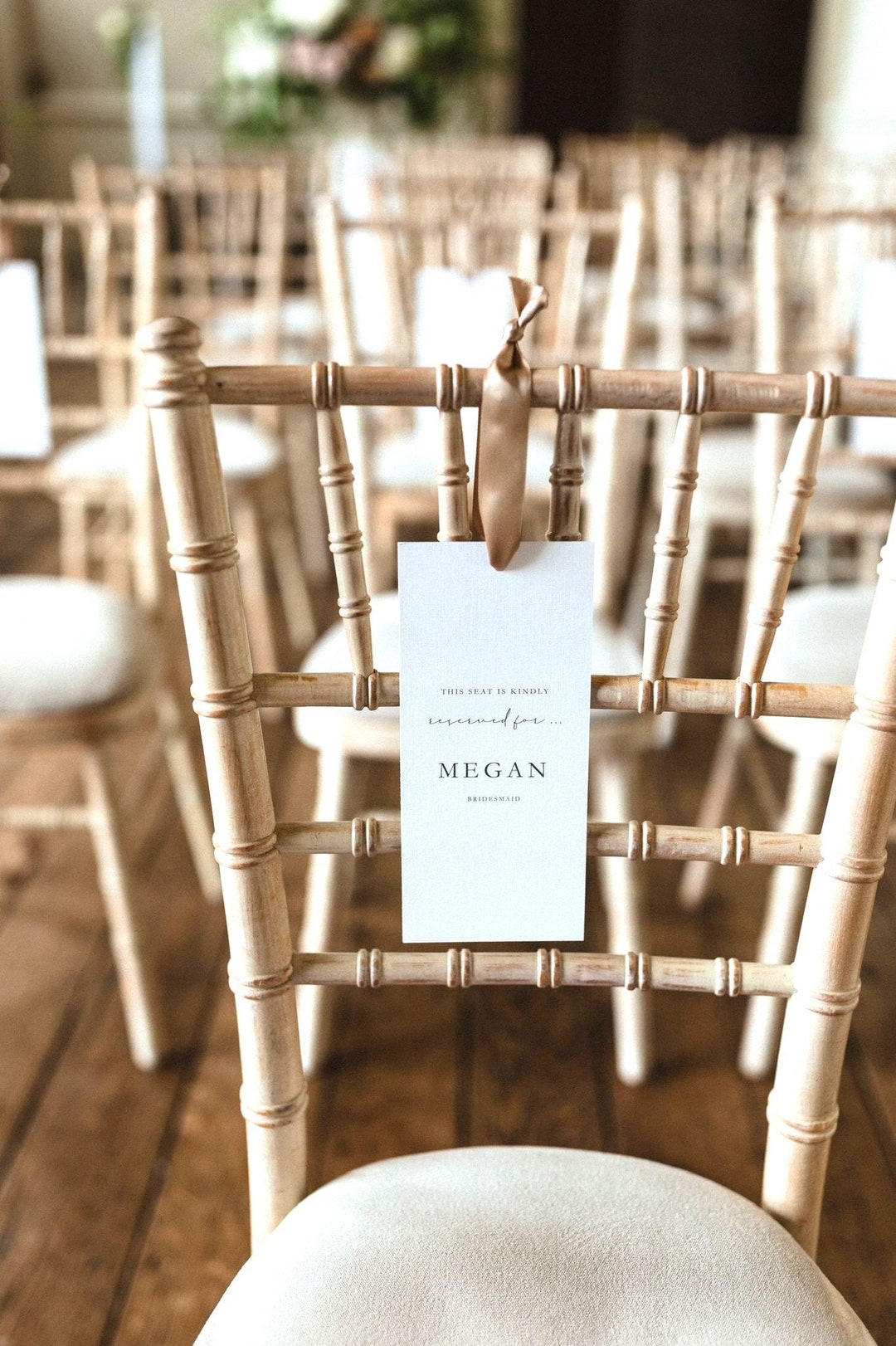 Reserved Signs on Linen Cardstock // Seat Reservation, Wedding Signs ...