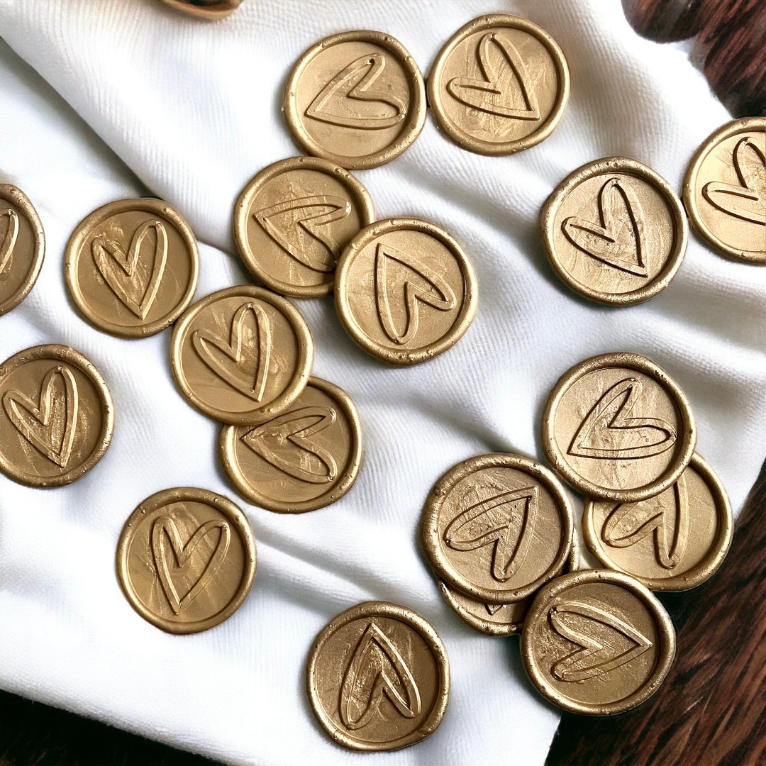 Heart Wax Seals: Self Adhesive Envelope Stickers for Wedding ...