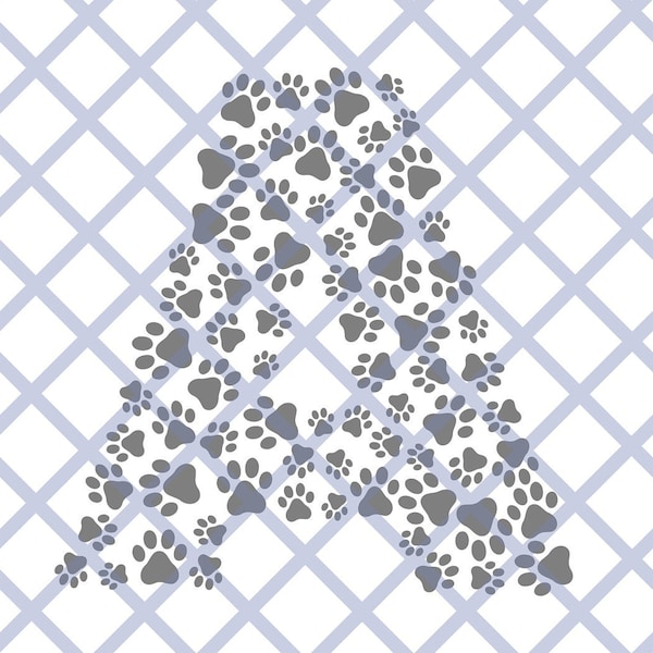 Paw Print Letters Svg - Etsy