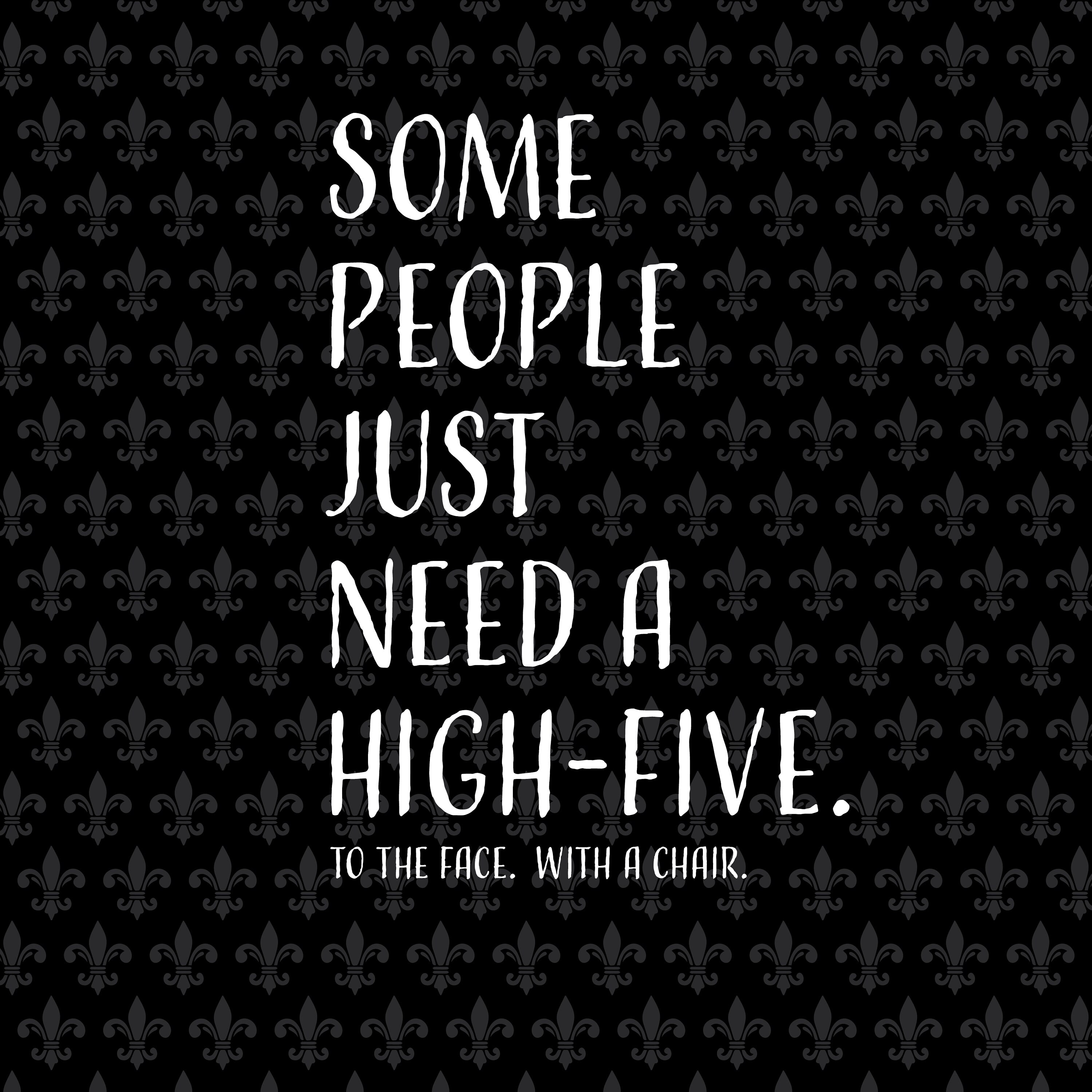 SVG High-five to the Face Design Cricut Silhouette Cut File | Etsy