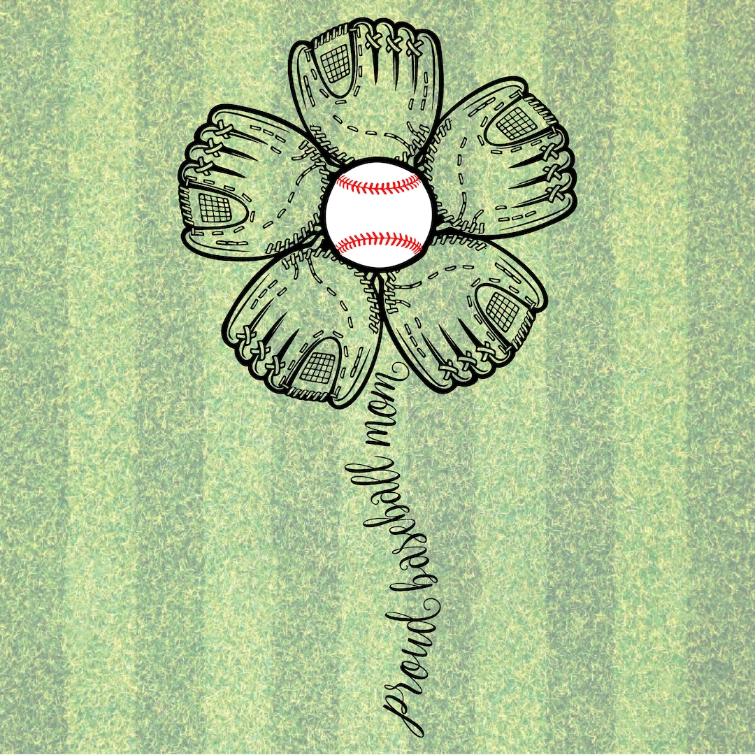 SVG Proud Baseball Mom Flower SVG PNG Design Cricut Silhouette Cut File ...