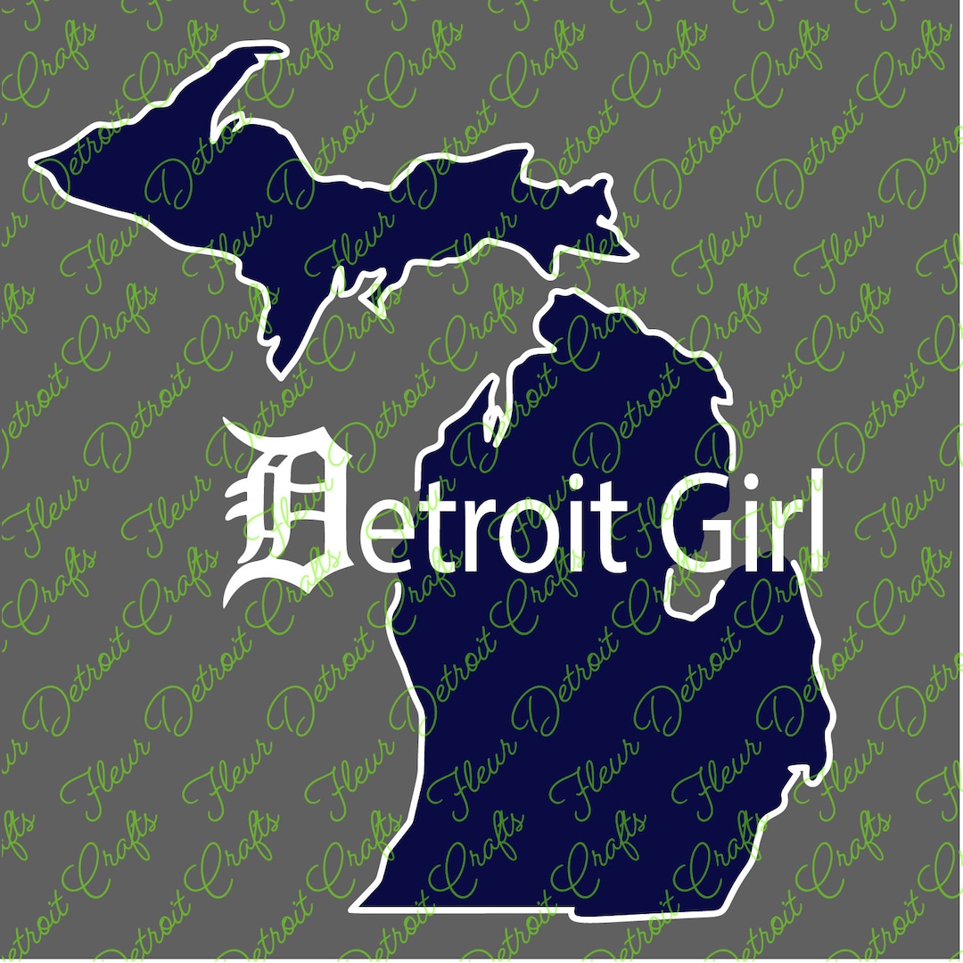 Detroit Girl Michigan SVG Cut File for Cricut or Silhouette - Etsy
