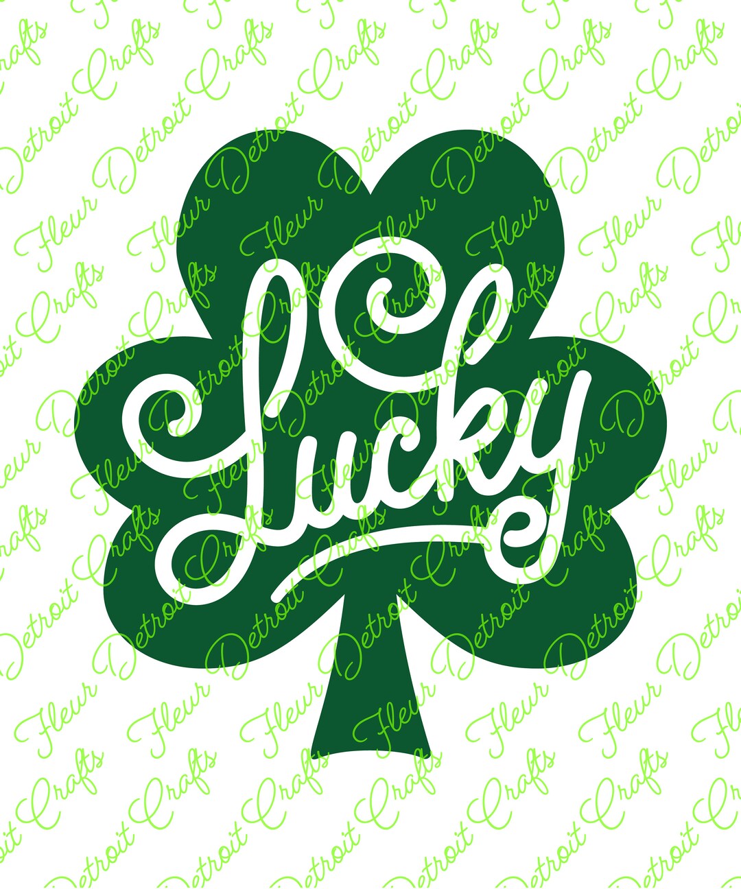 Lucky Shamrock St. Patricks Day SVG PNG Design File - Etsy
