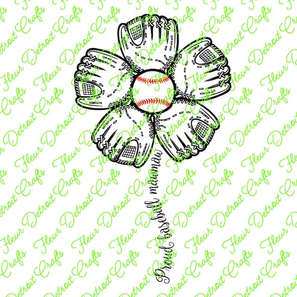 Baseball Glove Flower Svg - Etsy