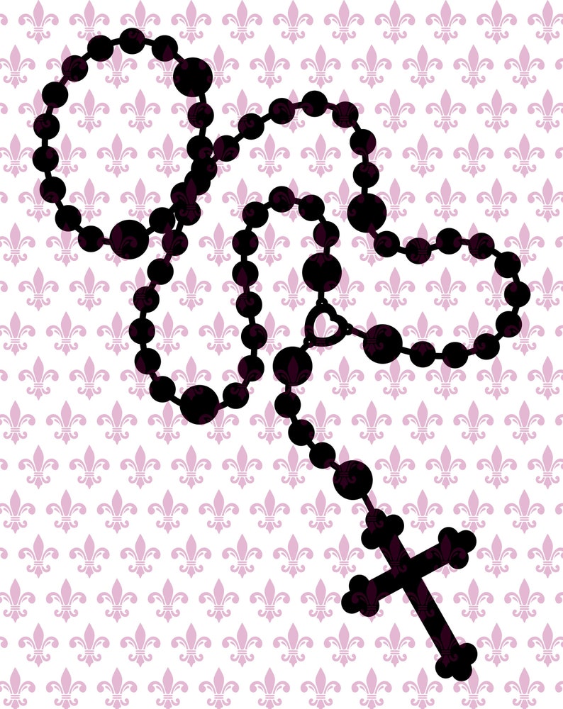 Rosary Catholic SVG PNG Cricut/silhouette/laser Engraving - Etsy