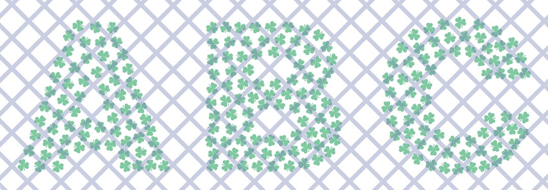 Shamrock Filled Letters Alphabet A-Z for Monograms SVG Design Cricut ...
