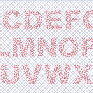 STARS Filled Letters Alphabet A-Z for Monograms SVG Design Cricut ...