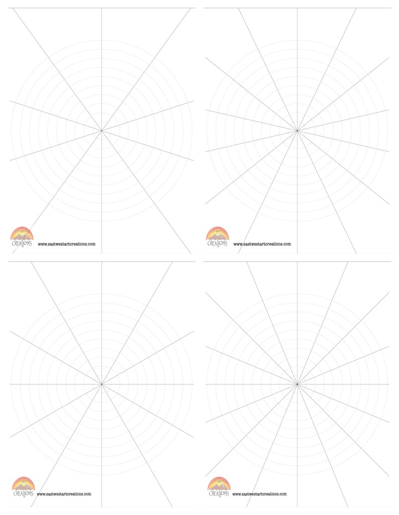 Mandala Grid Practice Sheets PDF File digital Download Only 13 Styles ...