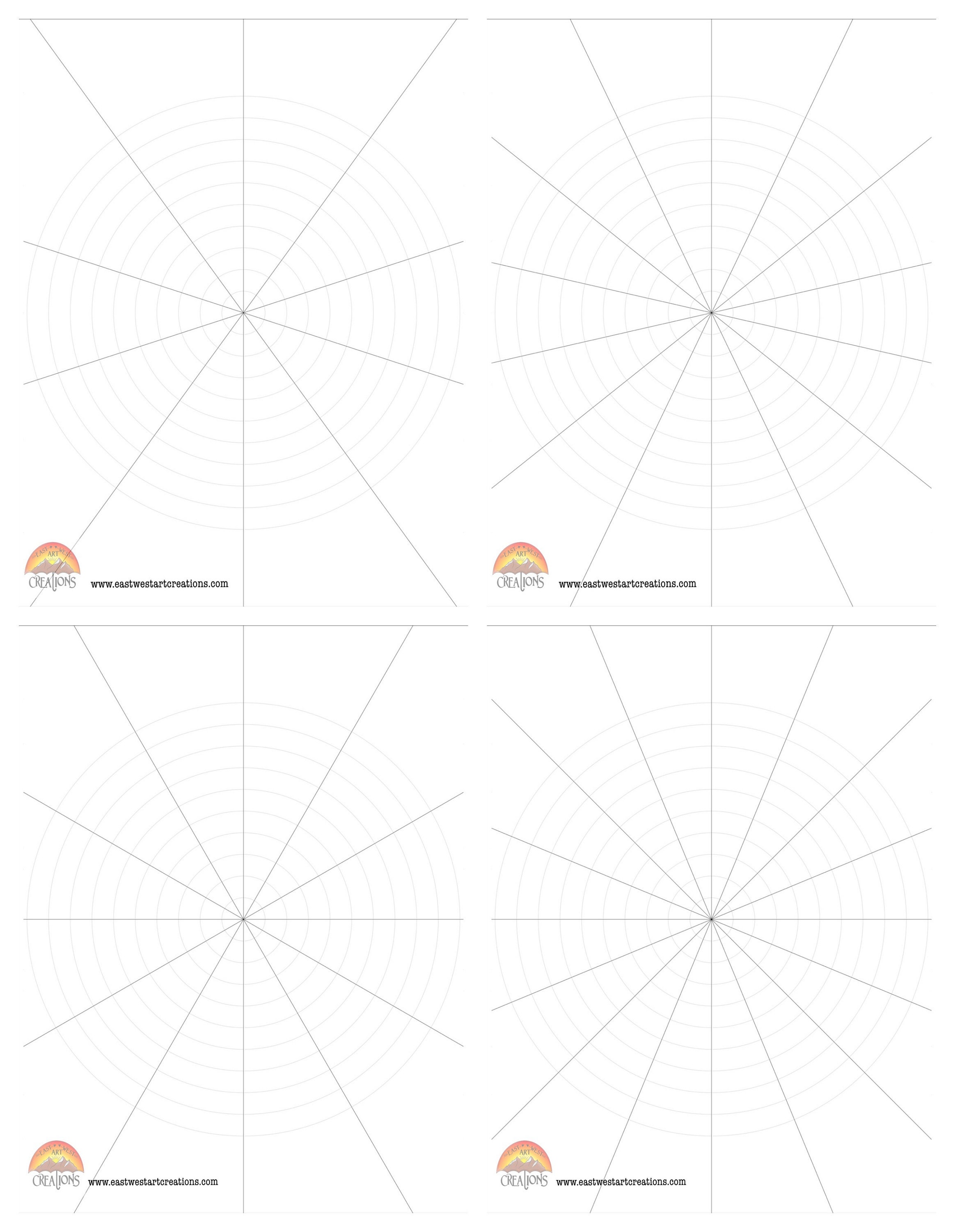 Mandala Grid Practice Sheets PDF File digital Download Only 13 Styles ...