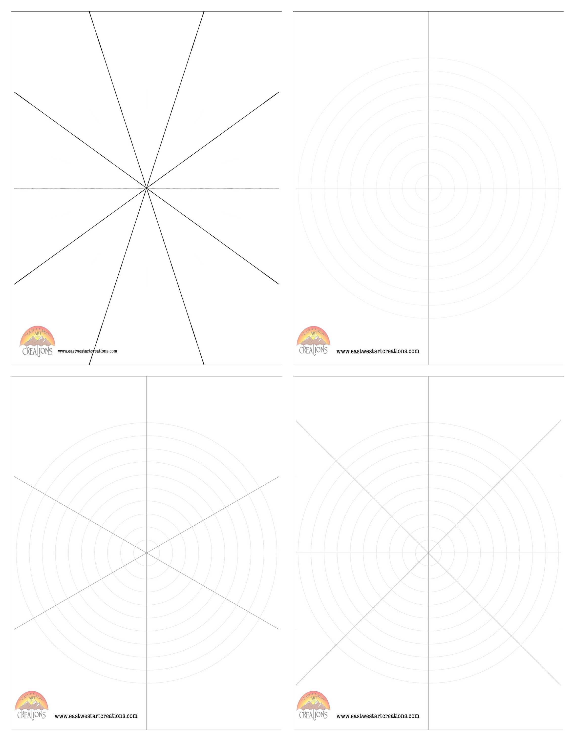 Mandala Grid Practice Sheets PDF File digital Download Only 13 Styles ...