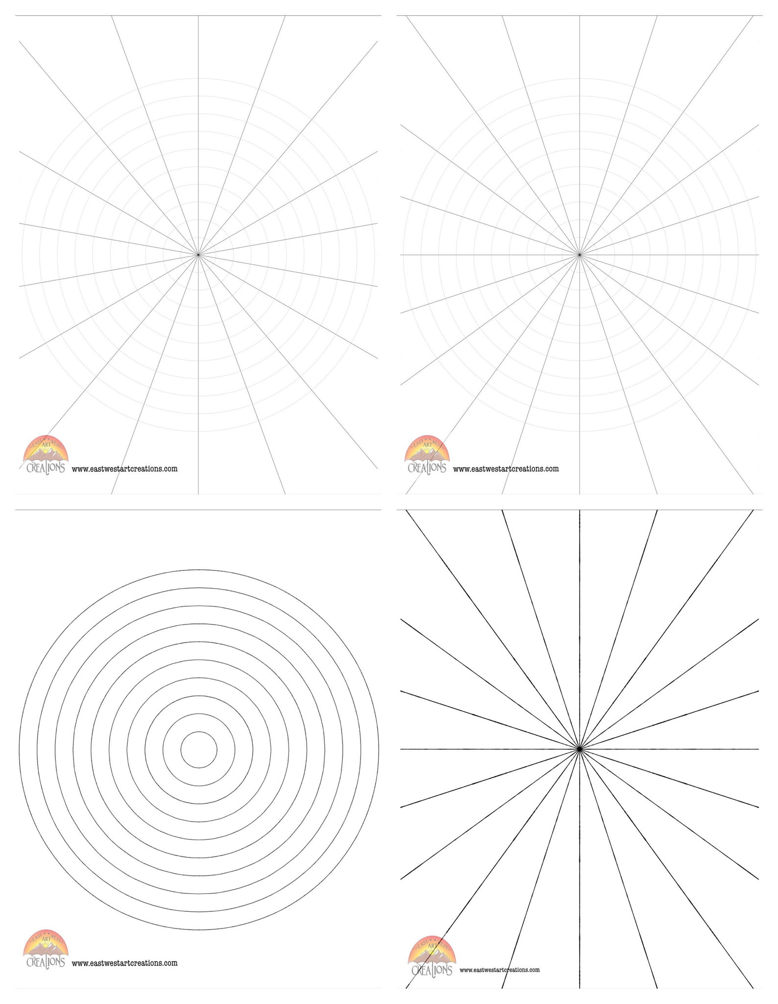 Mandala Grid Practice Sheets PDF File digital Download Only 13 Styles ...