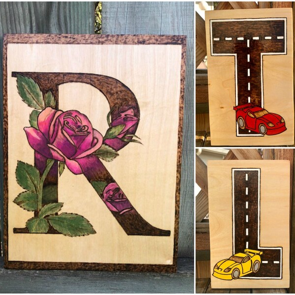 Wood Burning Letters - Etsy