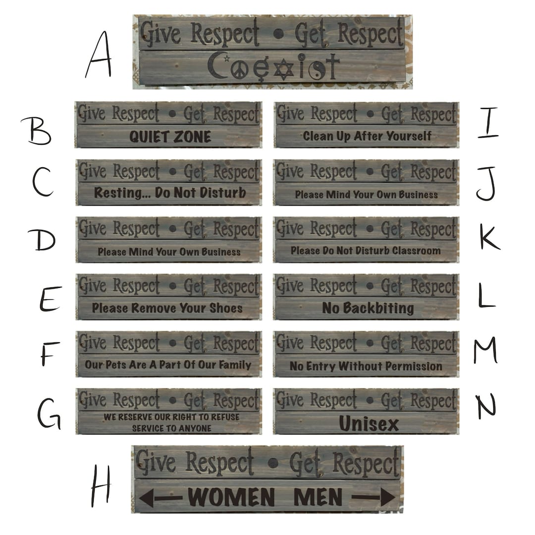 Give Respect Get Respect Custom Plaques Wood Burned Art Work Pyrography ...