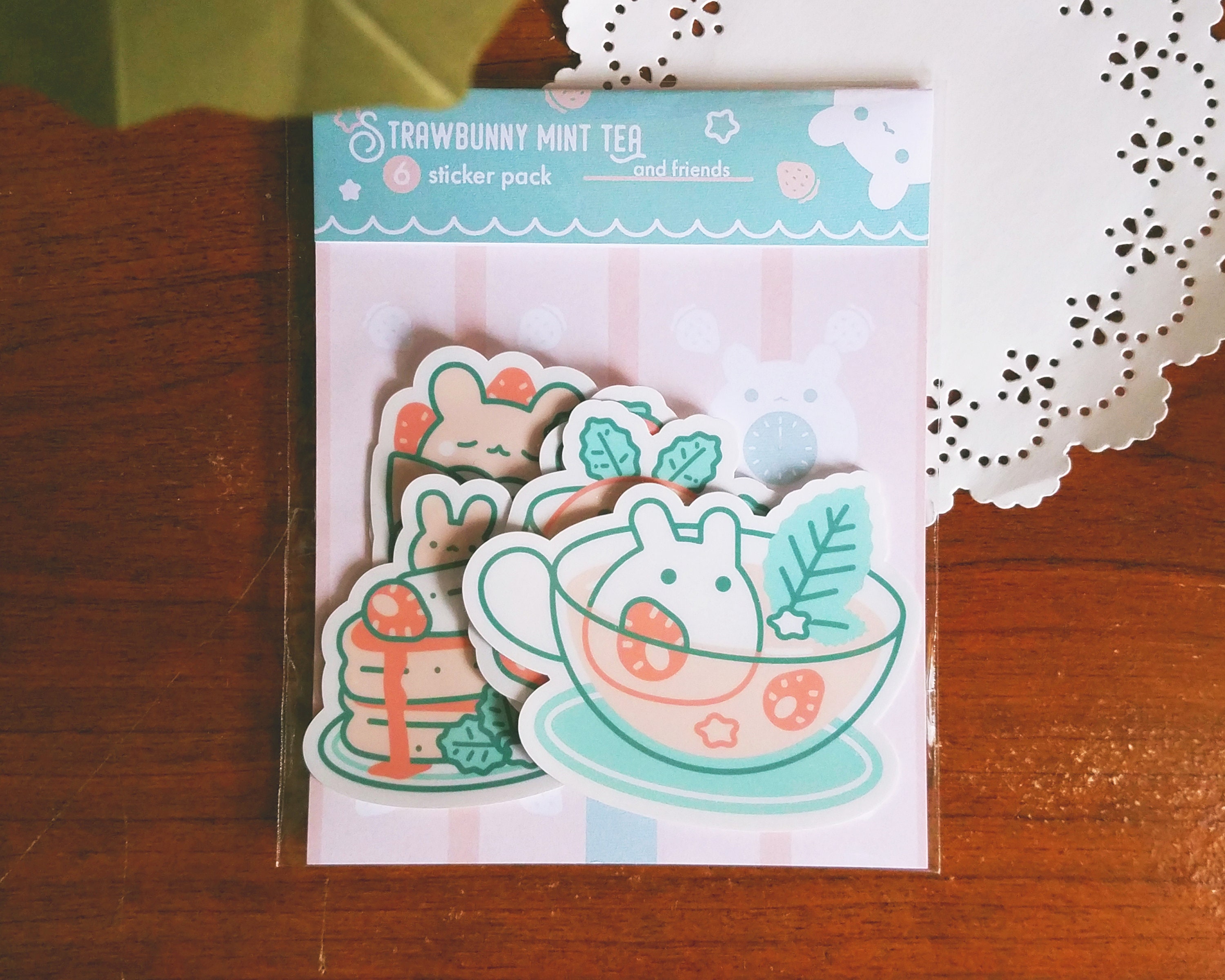Strawbunny Mint Tea and Friends Stickers - Etsy