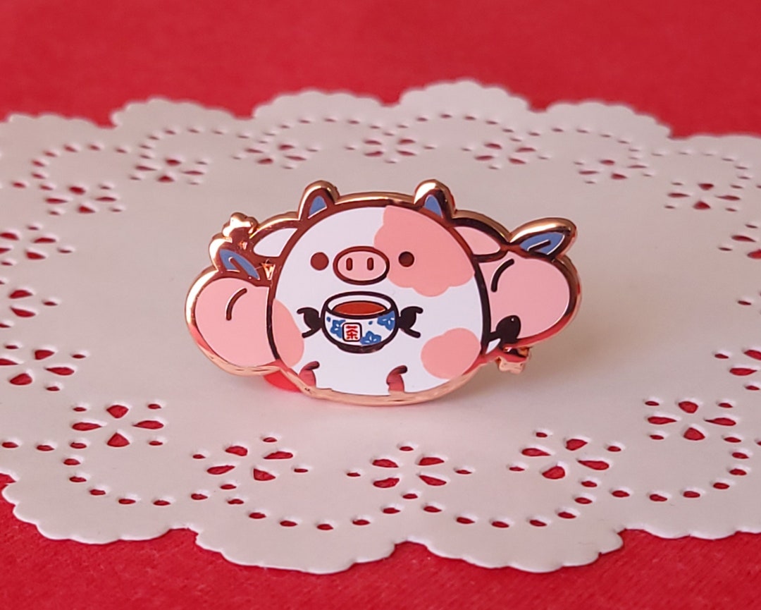 Peach Moolong Tea Enamel Pin - Etsy