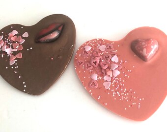 Heart Chocolate Slab - Etsy UK