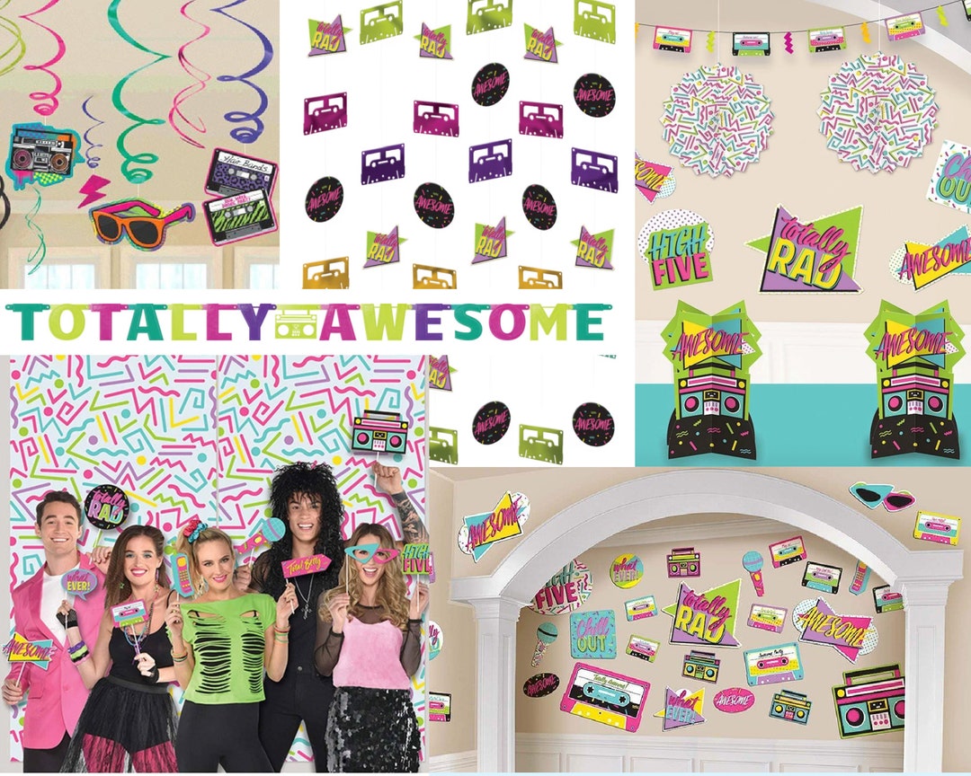 80's Decoration Bundle | Decade Birthday Party Decorations | 1980's ...