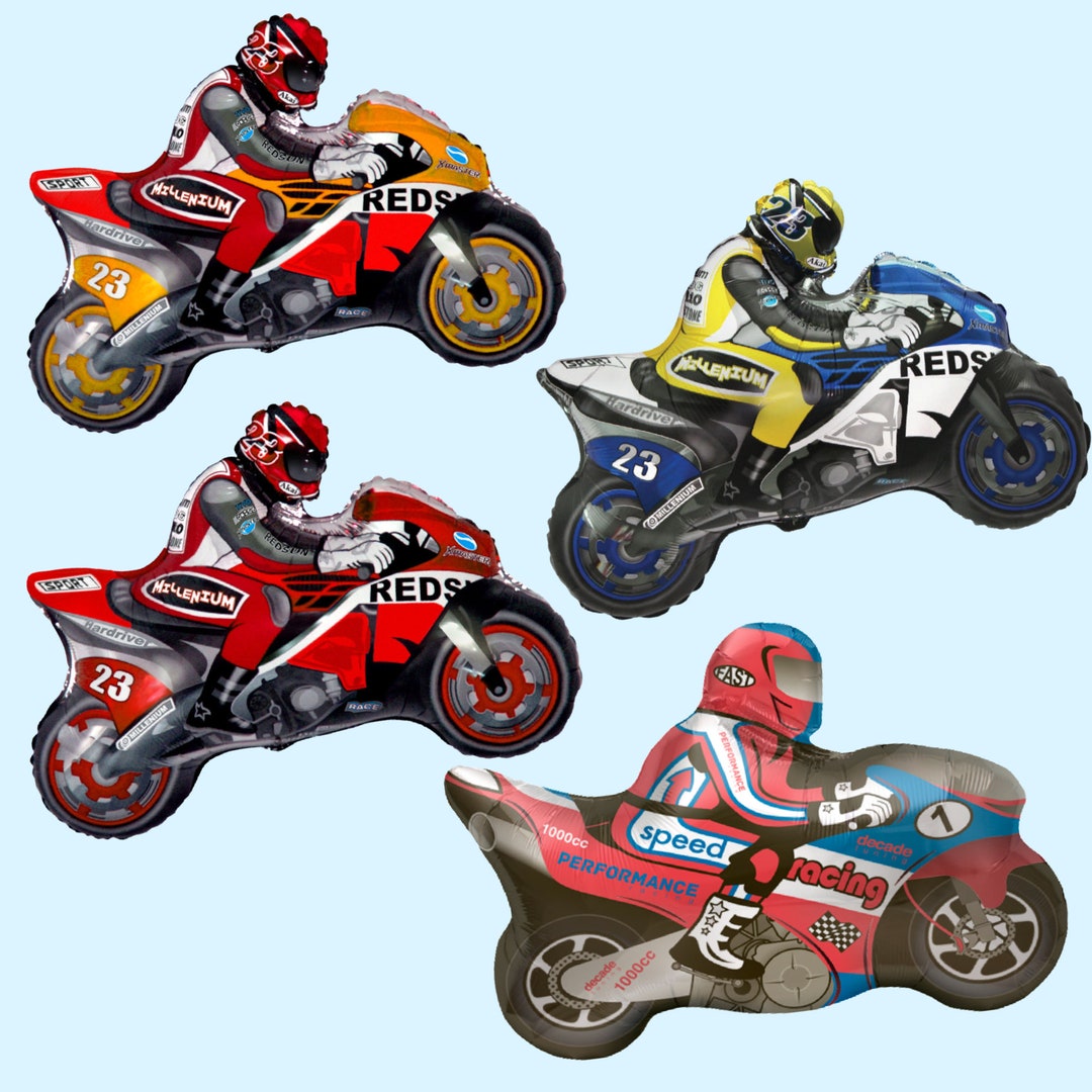 Moto Racing Motorcycle Balloons | Motorcycle Birthday Party Decoration ...